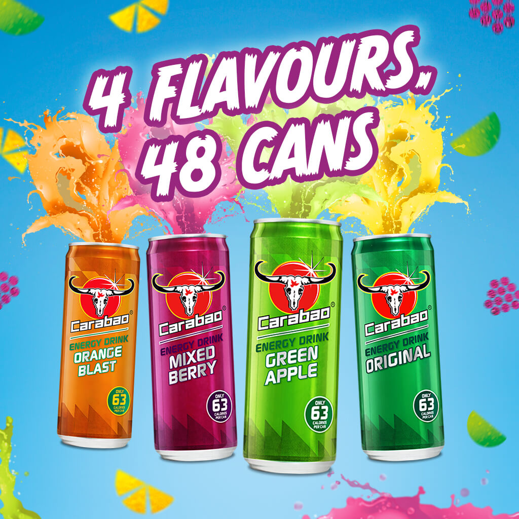 Carabao Energy Drink Party Pack - 48 x 330ml Cans | Free UK Delivery